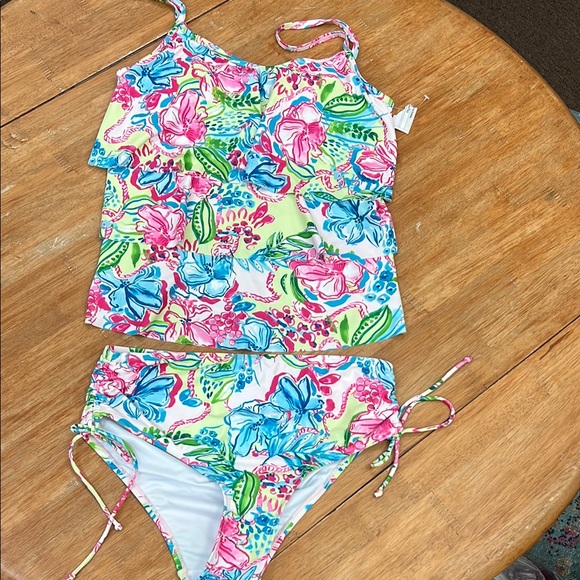 Stella Parker | Swim | Vibrant Pink And Blue Bikini With Adjustable ...